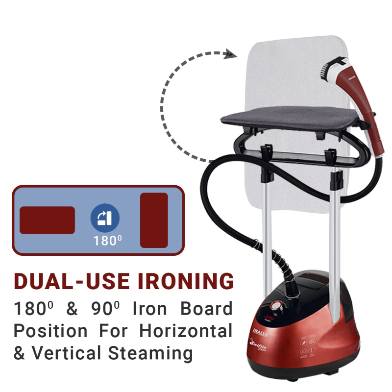 Buy INALSA Standing Garment Steamer 2000 W|Double Pole With 90° & 180 ...